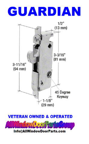 Sliding Glass Patio Door Guardian Tempered Glass Mortise Lock All